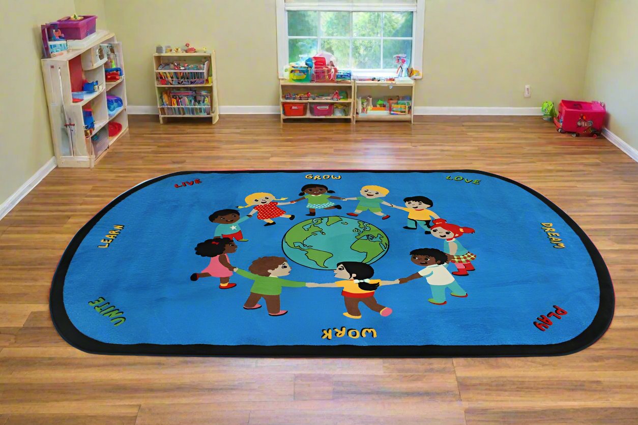 Better Together Multi Cultural Diversity Classroom Area Rug 6' x 9 ...