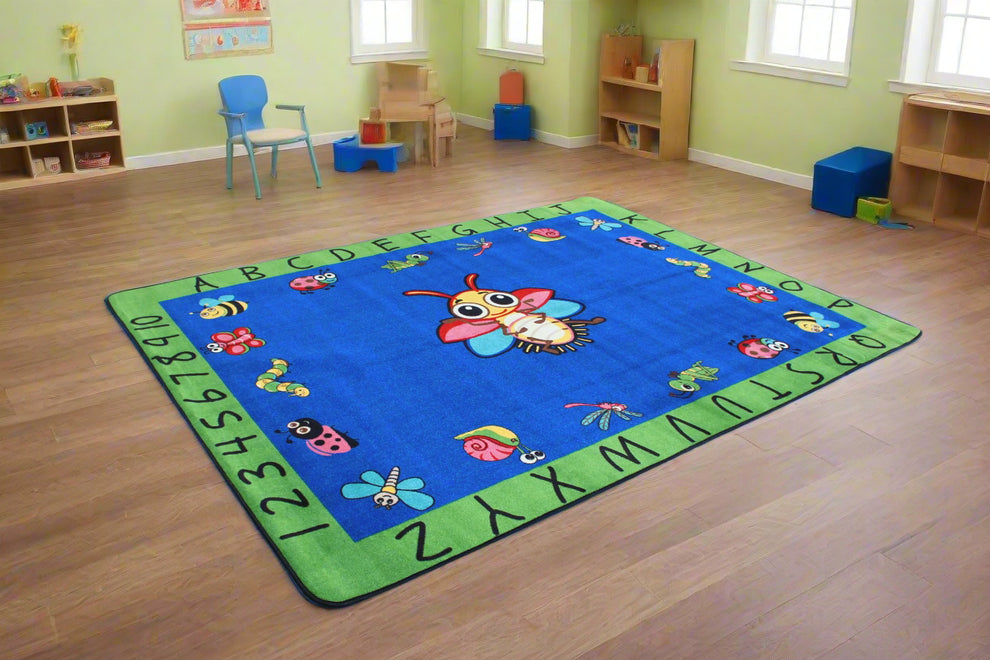 Wings & Things - Insect Classroom Area Rug 7'6"x10 – Kids Rug World